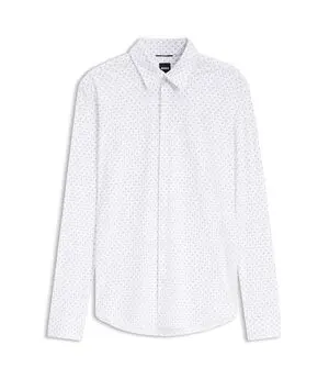 BOSS Slim-fit Performance Shirt In Stretch Jersey - Khaki