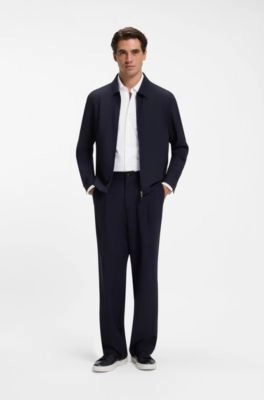 BOSS Slim-fit Performance Shirt In Stretch Jersey - Khaki