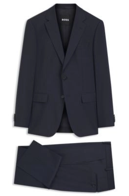 BOSS Two-piece Slim-fit Suit In Virgin Wool