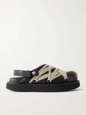 Rick Owens Megalace Platform Leather Mules