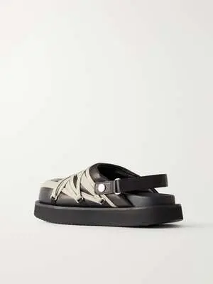 Rick Owens Megalace Platform Leather Mules