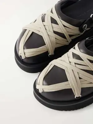 Rick Owens Megalace Platform Leather Mules
