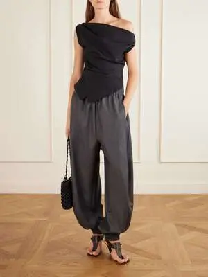 RÓHE Off-the-shoulder Draped Jersey Blouse