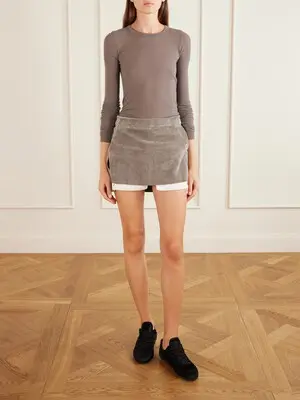 Rick Owens Minimal Calf-hair And Leather Sneakers