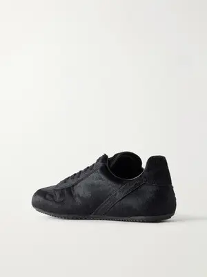 Rick Owens Minimal Calf-hair And Leather Sneakers