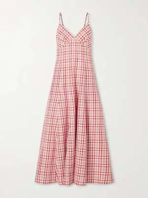 Rosie Assoulin Checked Jersey Maxi Dress