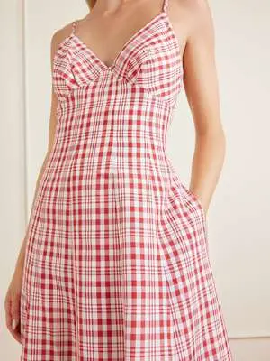 Rosie Assoulin Checked Jersey Maxi Dress