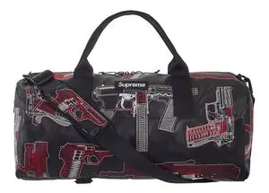Supreme Guns Embroidered Leather Duffle Bag
