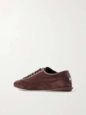 Dolce & Gabbana Leather-trimmed Suede Sneakers