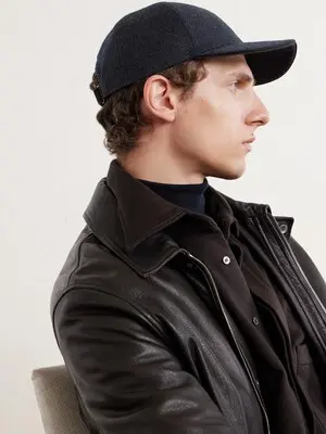 Canali Logo-appliquéd Wool Cap