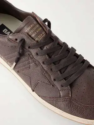 GOLDEN GOOSE Ball Star Distressed Leather Sneakers