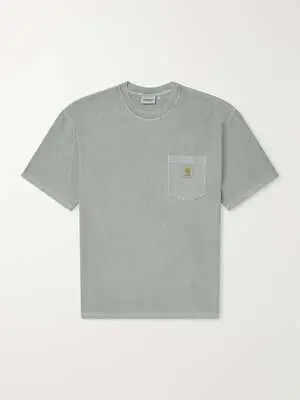 Carhartt Work In Progress Logo-appliquéd Cotton-jersey T-shirt - Gray