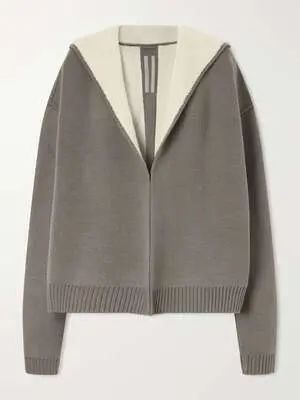 Rick Owens Reversible Knitted Wool-blend Cardigan - Gray
