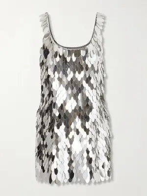 Rabanne Sequined Chainmail Mini Dress