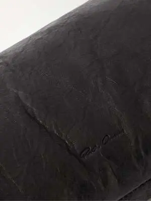Rick Owens Baguette Logo-debossed Crinkled Leather Clutch