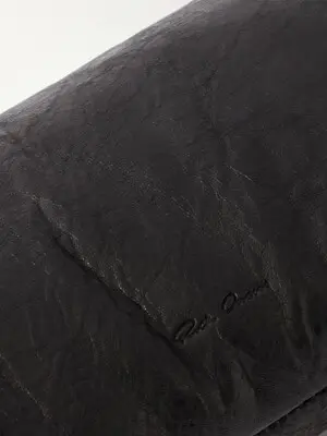 Rick Owens Baguette Logo-debossed Crinkled Leather Clutch