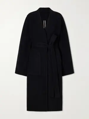 Rick Owens Dagger Belted Cashmere Coat