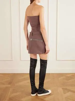 Rick Owens Bolan Banana Virgin Wool Mini Skirt