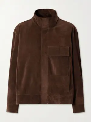 NILI LOTAN Cirque Suede Jacket - Brown