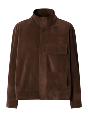 NILI LOTAN Cirque Suede Jacket - Brown