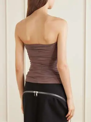 Rick Owens Alannah Strapless Cut-out Jersey Top