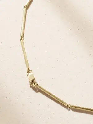 Marisa Klass 18-karat Yellow Gold And Aquamarine Necklace