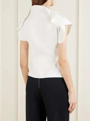 Maticevski Whirl Asymmetric Layered Crepe Top