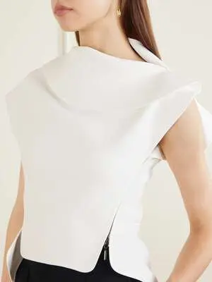 Maticevski Whirl Asymmetric Layered Crepe Top