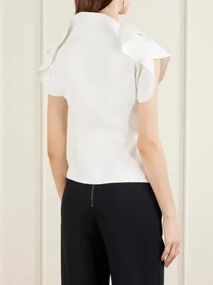 Maticevski Whirl Asymmetric Layered Crepe Top