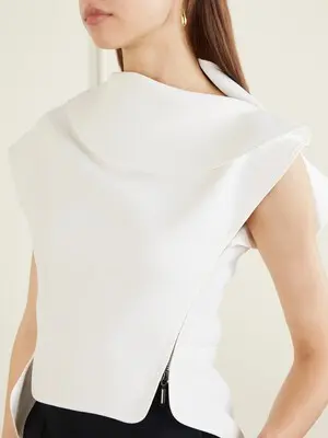 Maticevski Whirl Asymmetric Layered Crepe Top