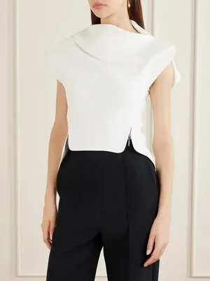 Maticevski Whirl Asymmetric Layered Crepe Top