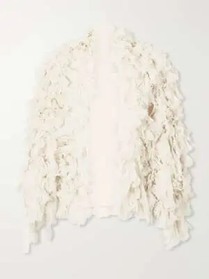 MARMAR HALIM Layered Cape-effect Georgette Jacket - White