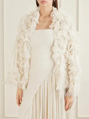 MARMAR HALIM Layered Cape-effect Georgette Jacket