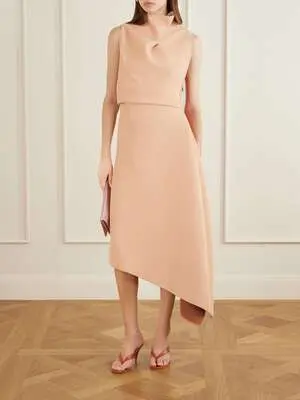 Maticevski Lash Cape-effect Two-tone Faille Midi Dress