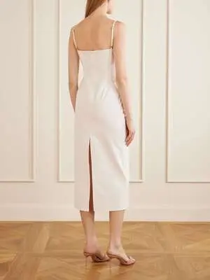 Magda Butrym Embellished Ruffled Cotton Midi Dress