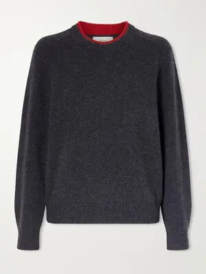 Loulou De Saison Otis Ribbed Cashmere Sweater - Gray