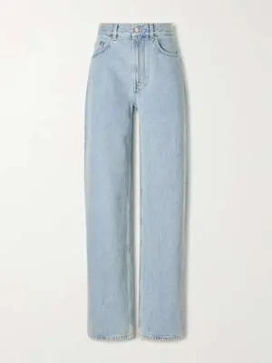 Loulou De Saison Samur Organic High-rise Straight-leg Jeans - Blue