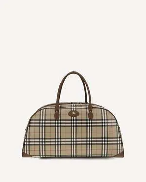 Burberry Check Travel Bag - Beige