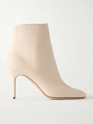 Manolo Blahnik Insopo" 90mm Leather Ankle Boots