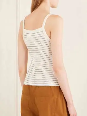 LESET Nando Striped Ribbed Cotton Tank