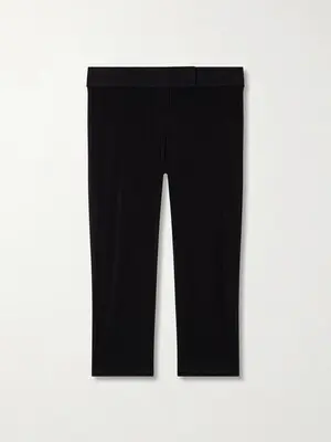 Magda Butrym Cropped Mesh Skinny-leg Pants - Black