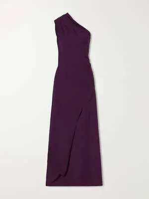 MARMAR HALIM One-shoulder Satin Gown - Purple