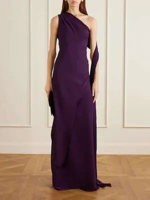 MARMAR HALIM One-shoulder Satin Gown