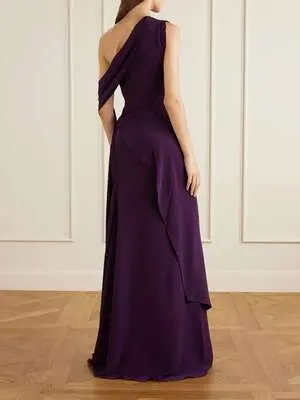 MARMAR HALIM One-shoulder Satin Gown