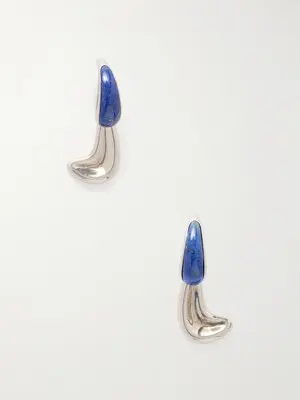 Khaite Cyclone Silver-tone Drop Earrings With Lapis Lazuli - Blue