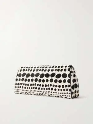 Khaite Audrey Polka-dot Calf Hair Clutch Bag