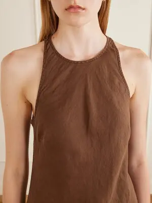 JAMES PERSE Linen Halterneck Maxi Dress
