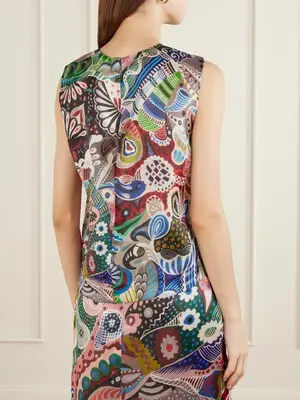 HEIRLOME Printed Silk-organza Cocoon Top