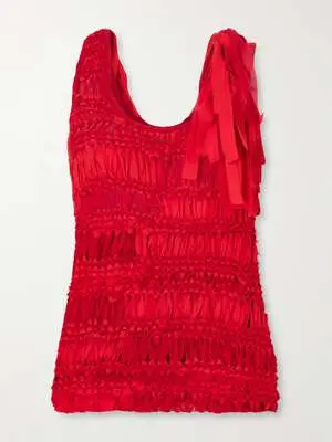 HEIRLOME Juanita Silk Tank - Red