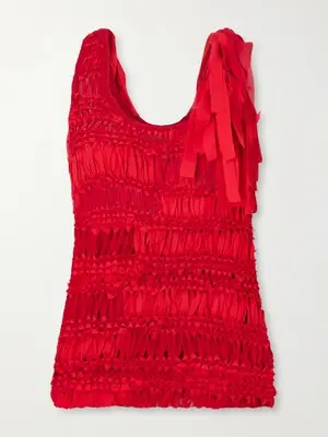 HEIRLOME Juanita Silk Tank With Fringe Detail